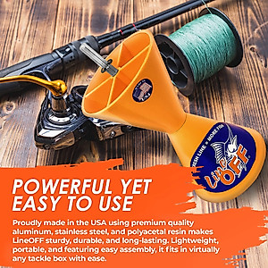 LineOff High-Speed Fishing Line Remover, Fast, Portable and Efficient Fishing Line Stripping Tool, Line Remover, Great Fishing Gifts for Men