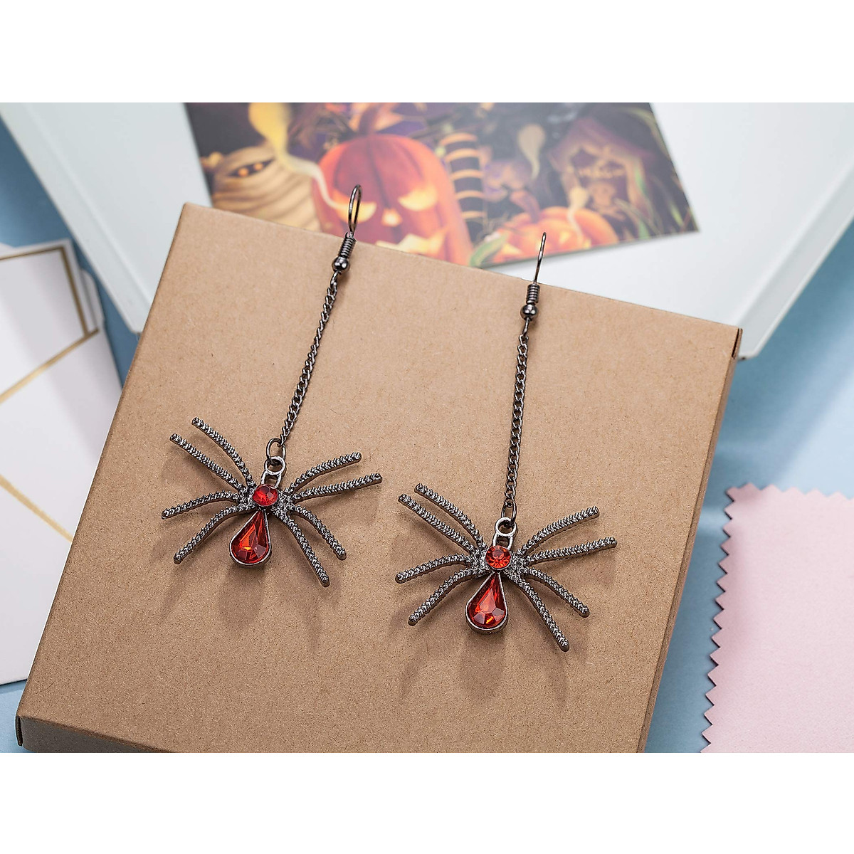Halloween Spider Earrings Cosplay Gothic Jewelry gifts for Women Girls…