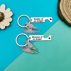 Loss Memorial Keychain Loss of Baby Sympathy Gift Mommy Daddy of an Angel Keyring Set Loss of Child Miscarriage Keepsake In Memory of Infant Child Loss Remembrance Gift Jewelry Pregnancy Infant Loss