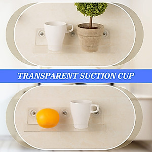 Quzzil 10 Pcs Suction Cups 4.4 cm/ 1.73 Inch Diameter Suction Cup Screw 0.39 Inch in Length PVC License Plate Suction Cups Hooks Clear Suction Cup with Cap Nut M6 Thread for Shade Cloth Acrylic Plate