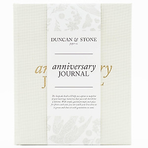 Wedding Anniversary Journal (Ivory, 189 Pages) - Anniversary Book for Couple - Marriage Memory Book & Photo Album - Unique Wedding Gifts for Couple