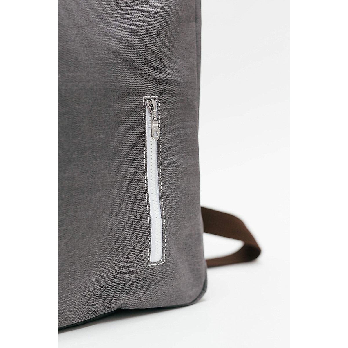 maika Recycled Canvas Zippered Backpack, Echo Tangerine, Red