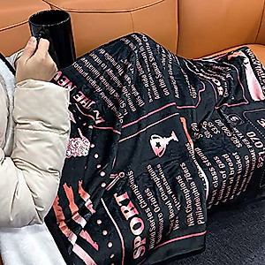 Henghere 60th Birthday Gifts for Women Friend, Mom, Grandma, Sister, Wife, Aunt, Coworker, Happy 60 Year Old Birthday Decorations Women | Blanket for Bed Sofa 60x50 Inches, Rose Gold