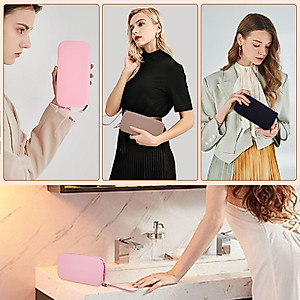 PONADA Silicone Makeup Bag - Travel Cosmetic Bags for Women,Waterproof Portable Pouch Toiletry Bag Make up Organizer with Double Zipper