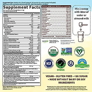 Garden of Life Raw Organic Fit Vegan Protein Powder Chocolate, 28g Plant Based Protein for Weight Management, Pea Protein Fiber Probiotics, Dairy Free Nutritional Shake for Women and Men, 20 Servings