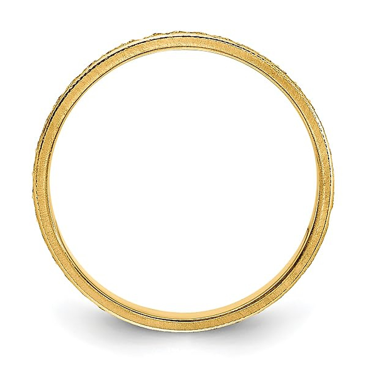 IceCarats 14K Yellow Gold 3mm Wedding Band Ring Size 7.00