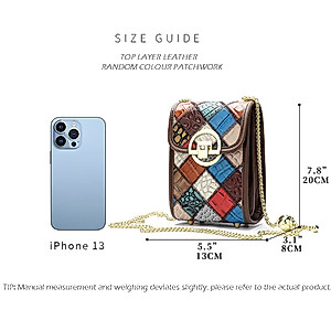 Segater Women Multicolor Crossbody Bag Crocodile Pattern Cowhide Leather Shoulder Bag Random Splicing Handbag Fashon Purses