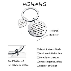 WSNANG New Job Gift Wishing You The Best in This Next Chapter of Your Career Keychain Good Luck Colleagues Goodbye Gift New Beginnings Gift (Wishing You KC)