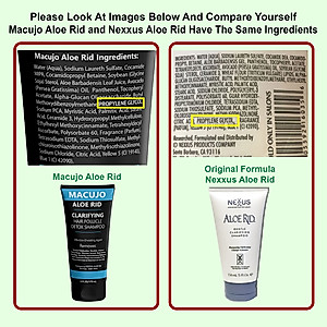 Macujo Aloe Rid Detox Shampoo and Zydot UltraClean Method, Deep Cleans, All Pollutants, Residual Medications, Nicotine, Alcohol, Chlorine, 2nd Hand-Smoke