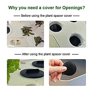 25 Pack Plant Spacer Compatible with aerogarden spacers,for Indoor Hydroponics Growing System and AG Garden Cover Accessories,Espaciador de plantas,Black