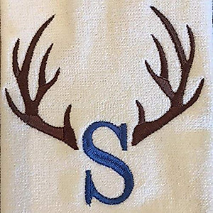 Personalized Rustic Antler Towel Set (2)