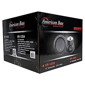American Bass XR-12D2 12" 2,400 Watts Max Power Dual 2 Ohm Car Subwoofer