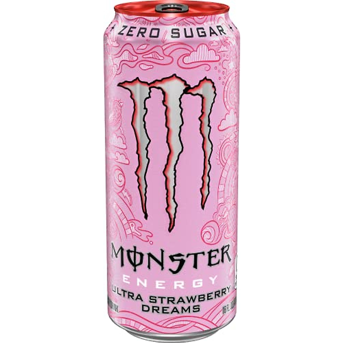 Monster Energy Ultra Strawberry Dreams, Sugar Free Energy Drink, 16 Ounce (Pack of 15)