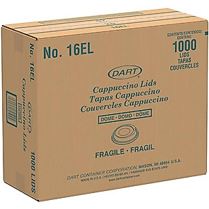 DART 16EL White Cappuccino Plastic Lid Fit For Hot/Cold Foam Cup