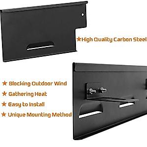 AOKEMAi Wind Guard for Blackstone 22" Griddle, Blackstone Griddle Accessories for Outdoor Cooking, Set of 4 Wind Guard, Black(Can be Used at the Same Time as the Grill Hard Cover)