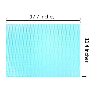 Refrigerator Mats, Washable Fridge Mats 9 Pack Fridge Liners and Mats Can Be Cut Refrigerator Liners Drawer Table Placemats (3 Green, 3 Pink, 3 Blue)