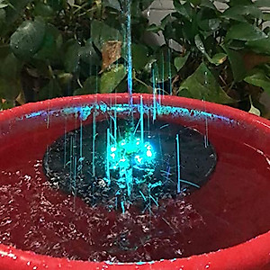 Yardwe 1 Set Power Styles Decoration and Tank of Lights Outdoor Pool Garden Nozzle Led Mini Light with Water Fish Landscape Bath Flashing Solar Pump Floating Fountain Aquarium Powered