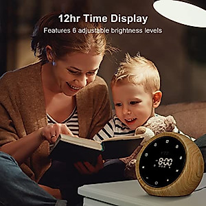 YTE White Noise Machine with Alarm Clock, 20 High Fidelity Soothing Sounds, Full Touch Control, Timer and Memory Function, Sleep Sound Machine for Baby, Adults, Home and Office