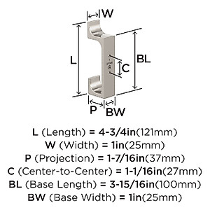 Amerock H37009G10 | Bray Double Prong Decorative Wall Hook | Satin Nickel Hook for Coats, Hats, Backpacks, Bags | Hooks for Bathroom, Bedroom, Closet, Entryway, Laundry Room, Office
