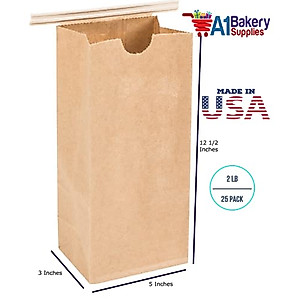 Resealable Kraft Tin Tie Poly-lined Bags Coffee Bags Reclosable Tin Tie Bags without window - 2 Lb - 25 Pack