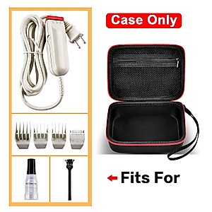 ALLPRIMO Case Compatible with Wahl Professional Peanut Classic Clipper Trimmer #8685 8655 8655-200 8633 8081 8035. Hair Clipper Organizer Holder for Attachment Comb, Oil,Blade Guard(Box Only)-Black