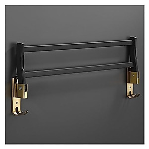 Towel Rack Foldable Double Towel Bar 304 Stainless Steel Wall Mounted Towel Rack Bathroom Towels Shelf Holder Rail for Kitchen Hotel Home Decoration (Size : 59 * 14 * 11cm)