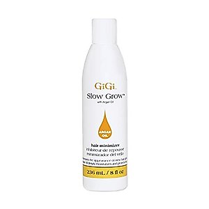 GiGi Slow Grow Hair Inhibitor Lotion with Argan Oil, Hair Regrowth Minimizer, Men and Women, 8 oz, 1-pack