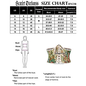 Scarlet Darkness Red Floral Corset Belt for Women Lace Up Boned Renaissance Corsets for Christmas Red 12