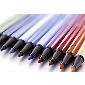 STABILO Premium Felt Tip Pen Pen 68 ARTY Wallet of 12 Assorted Colours