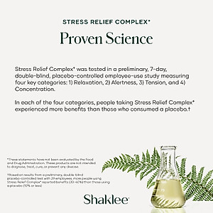 Shaklee - Stress Relief Complex - Calming Blend of L-theanine, Ashwagandha, Beta-sitosterol, and L-tyrosine - Promotes Relaxation without Drowsiness - 1 Caplet Daily - Adults Supplement - 30 Caplets