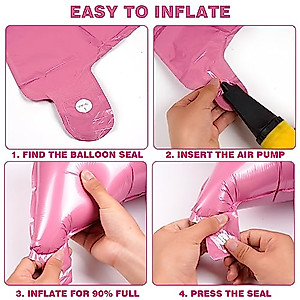 154 Pieces Breast Cancer Awareness Balloons Arch Garland Pink Ribbon Foil Balloons Decorations 18 12 10 5 inch Pink White Confetti Latex Balloons for Women Girls Survivor Campaign Party Supplies