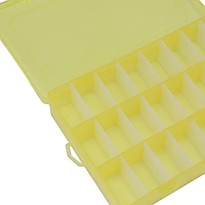 Honio Grids Organizer Box, Removable Plastic Storage Box Clear for DIY Crafts
