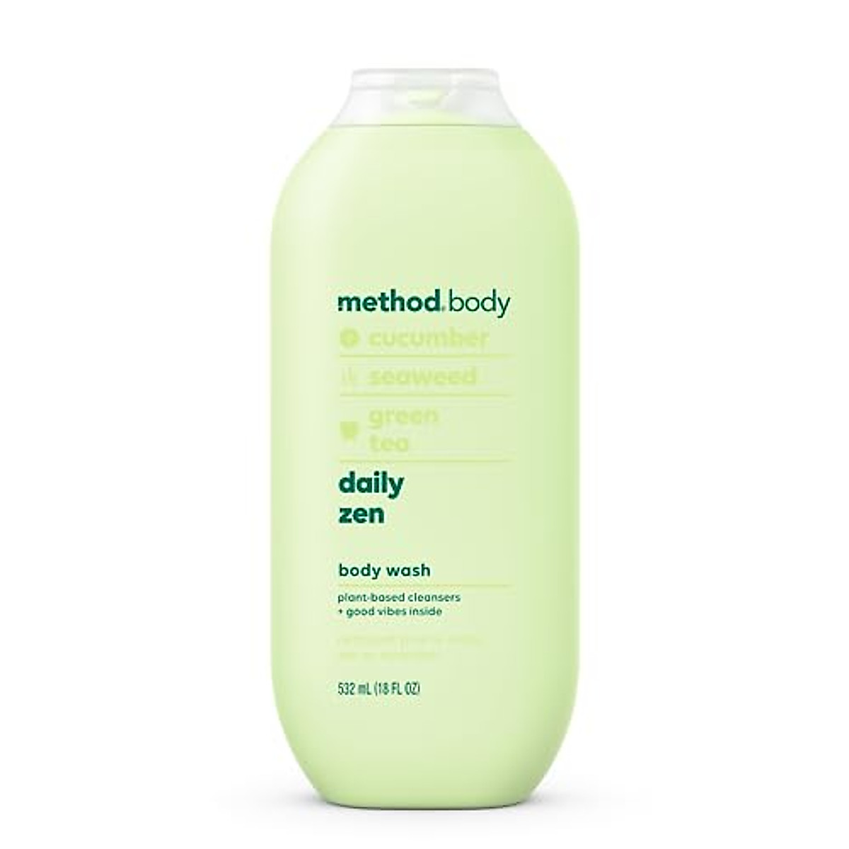 Method Body Wash, Daily Zen, Paraben and Phthalate Free, 18 oz (Pack of 1), Detoxifying