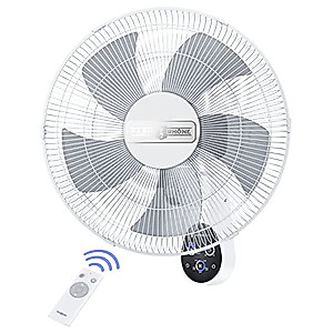 PARIS RHÔNE Wall Mount Fan, 16 inch Wall Fan with 5-Blades, 5 Speeds, 20ft Remote Control, Wide 90-Degree Oscillation, 8 Hour Timer, Quiet Operation, Fans for Bedroom, Kitchen, Study & Home Gym