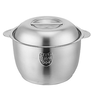 Hemoton Stainless Steel Cooking Utensils 1pc Stainless Steel Pot Kitchen Cover with Cover Stainless Steel Stock Pot