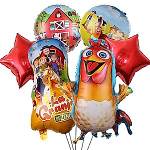 Farm Animals Party Decorations 6PCS Farm Animals Foil Balloons for Kids Birthday Baby Shower Farm Animals Theme Party Decorations