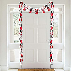 Big Dot of Happiness Happy Little Ladybug - 90 Chain Links and 30 Paper Tassels Decoration Kit - Baby Shower or Birthday Party Paper Chains Garland - 21 feet