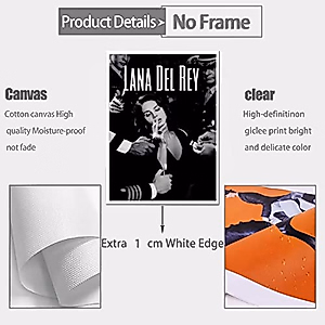 MLY Lana Del Rey Canvas poster music posters for room aesthetic 12x18 Inch Unframed Wall Art Deco Gift For Friends For Fans