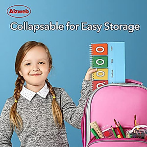 Aizweb Student Place Value Flip Chart - Math Manipulatives K-3 for Elementary Classroom - Double-Sided with Whole Numbers and Base Ten Blocks