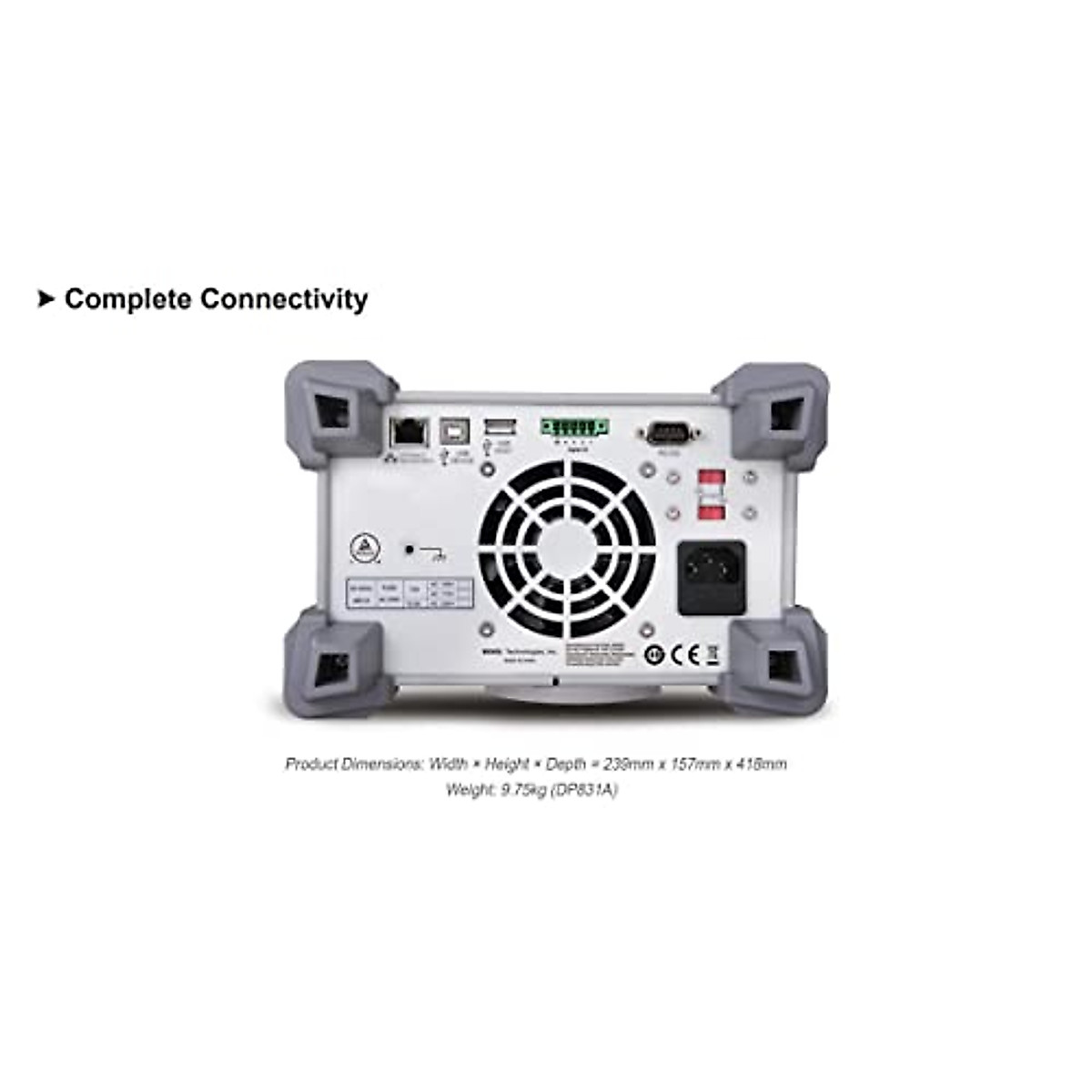 Rigol DP831A Programmable Linear Dc Power Supply,3 Channels,160W Total Power,Maximum Output Range 8V/5A || 30V/2A, 30V/2A