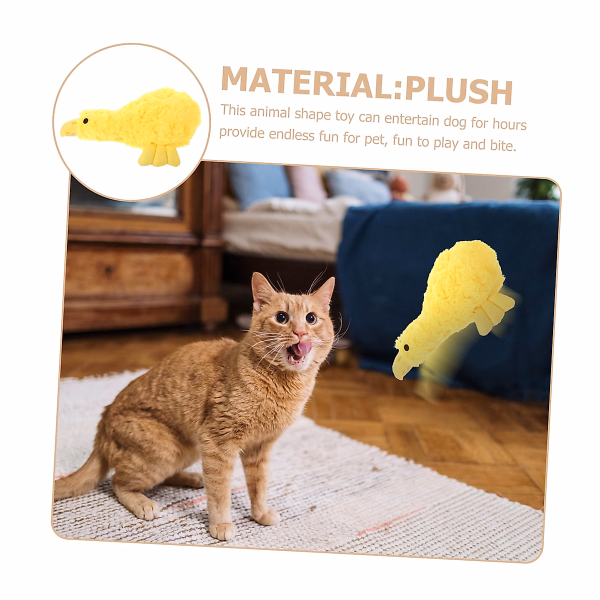 CIYODO Toys Animal Shaped Dog Squeaky Toy Shaped Dog Squeaky Toy Dog Toy Squeakers Molar Plush Small Dog