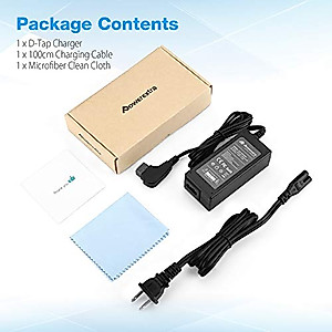 Powerextra D-Tap Charger with D-Tap Cable for V Mount Battery V Lock Battery Gold Mount Battery Compatible with Sony BP-U65 BP-U68 Sony HDW-800P PDW-850 DSR-650P PDW-680 HDW-F900R HDW-800P PMW-F55