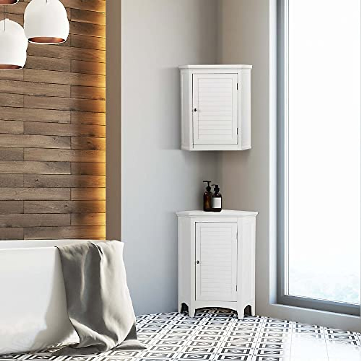 Teamson Home Glancy Detachable Bathroom Cabinet, White