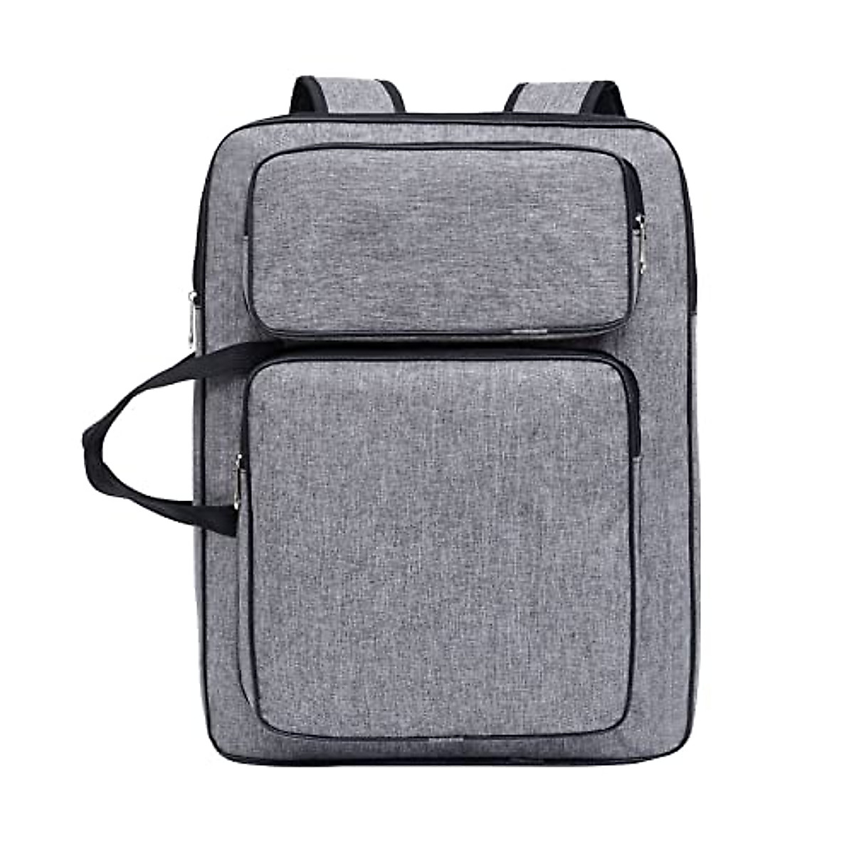 8K Artist Portfolio Carry Backpack Case Versatile Art Bags Waterproof Adjustable Drawing Board Backpack Art Storage Bags for Artworks Painting Drawing Sketching 19.7” x 14.6” x 2.4” (Gray)