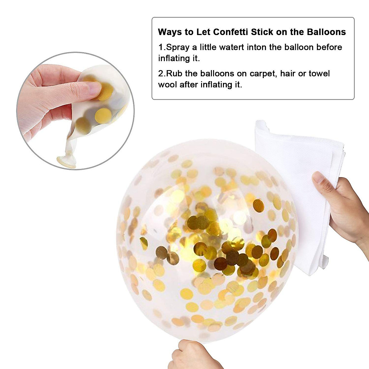 Rose Gold Confetti Balloons 100 pack, 12 Inch Latex Party Balloons with Confetti Dots for Birthday Party, Wedding & Anniversary Decorations, Graduation Party Supplies, Baby Shower and Holidays