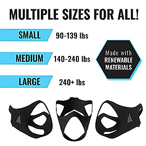 TRAININGMASK 3.0 - Elevation Training Mask 3.0 - Stamina, Performance, Altitude Running Mask, Clinically Proven & Patented (Medium)
