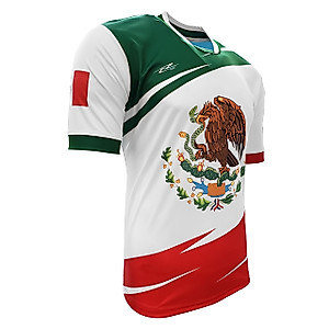 Arza Sports Mexico Men Fan Jersey Color Green,White,Red (Medium)