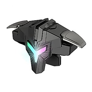 Mobile Gaming Trigger, Physically Mapped Automatic Continuous Click Game Trigger, PUBG Mobile Controller, RGB Light Alloy Button Zero Latency, for PUBG/Fortnite/COD/NEW STATE Mobile Game