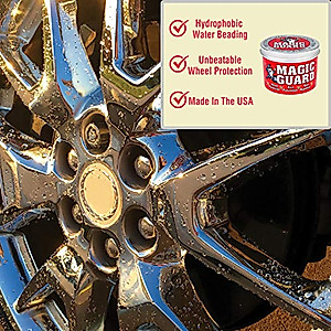 Magic Guard – Best Wheel Wax – Sealant & Protection for All Wheels – Easy Removal of Brake Dust & Road Grime - Hydrophobic – Acid, Corrosion & Moisture Resistant – Made in USA – 4 oz 