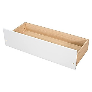 HomSof Twin Bed with Side Bookcase, Drawers,White